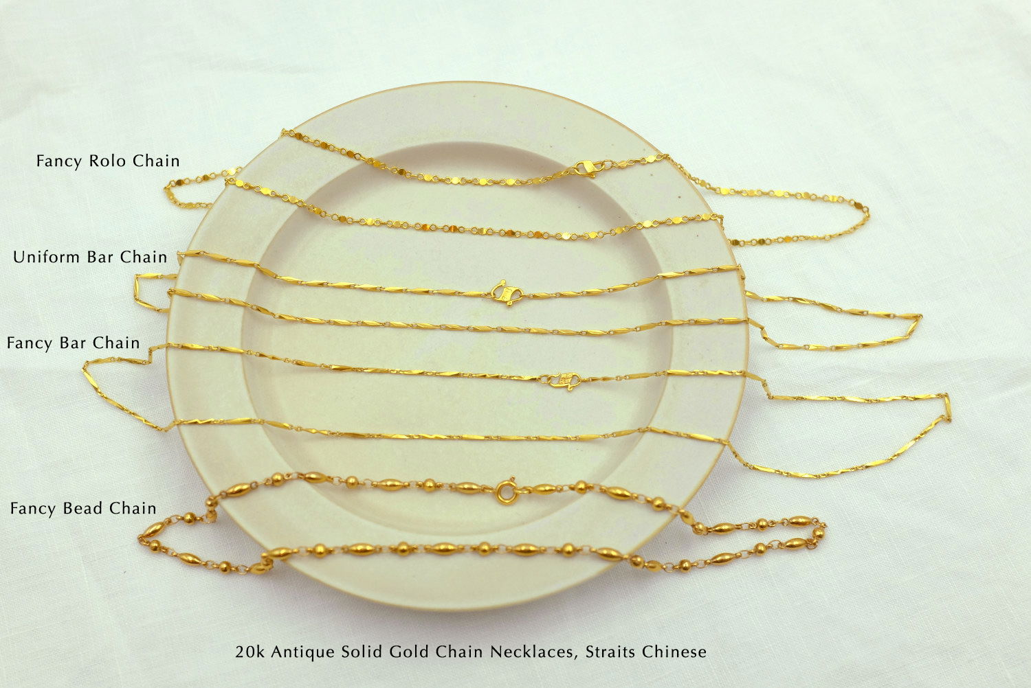 20k Gold Chain Necklace Antique Chinese | Gem Gardener