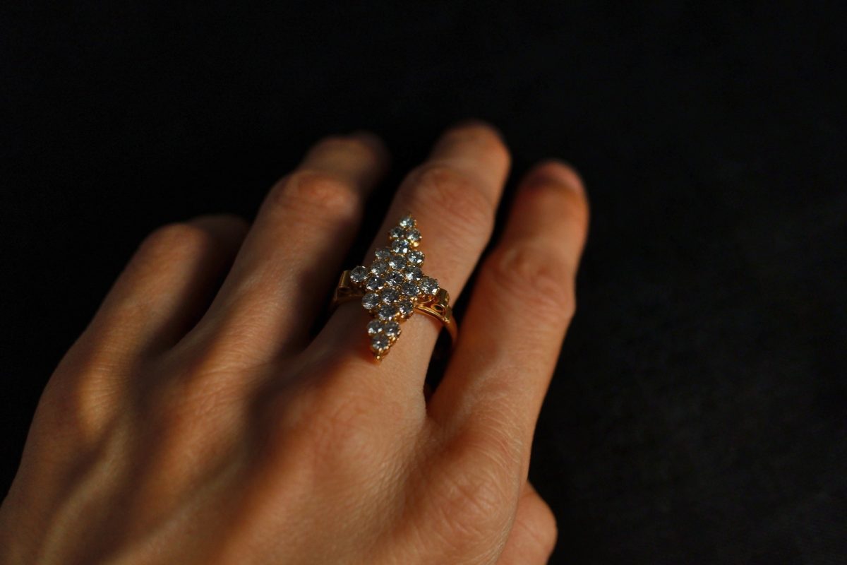 Vintage Diamond Navette Ring 20k | GEM GARDENER
