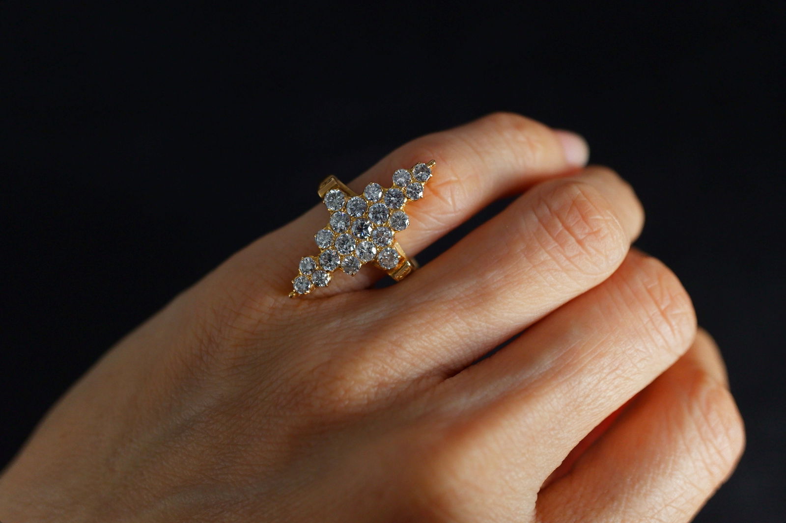 Vintage Diamond Navette Ring 20k | GEM GARDENER