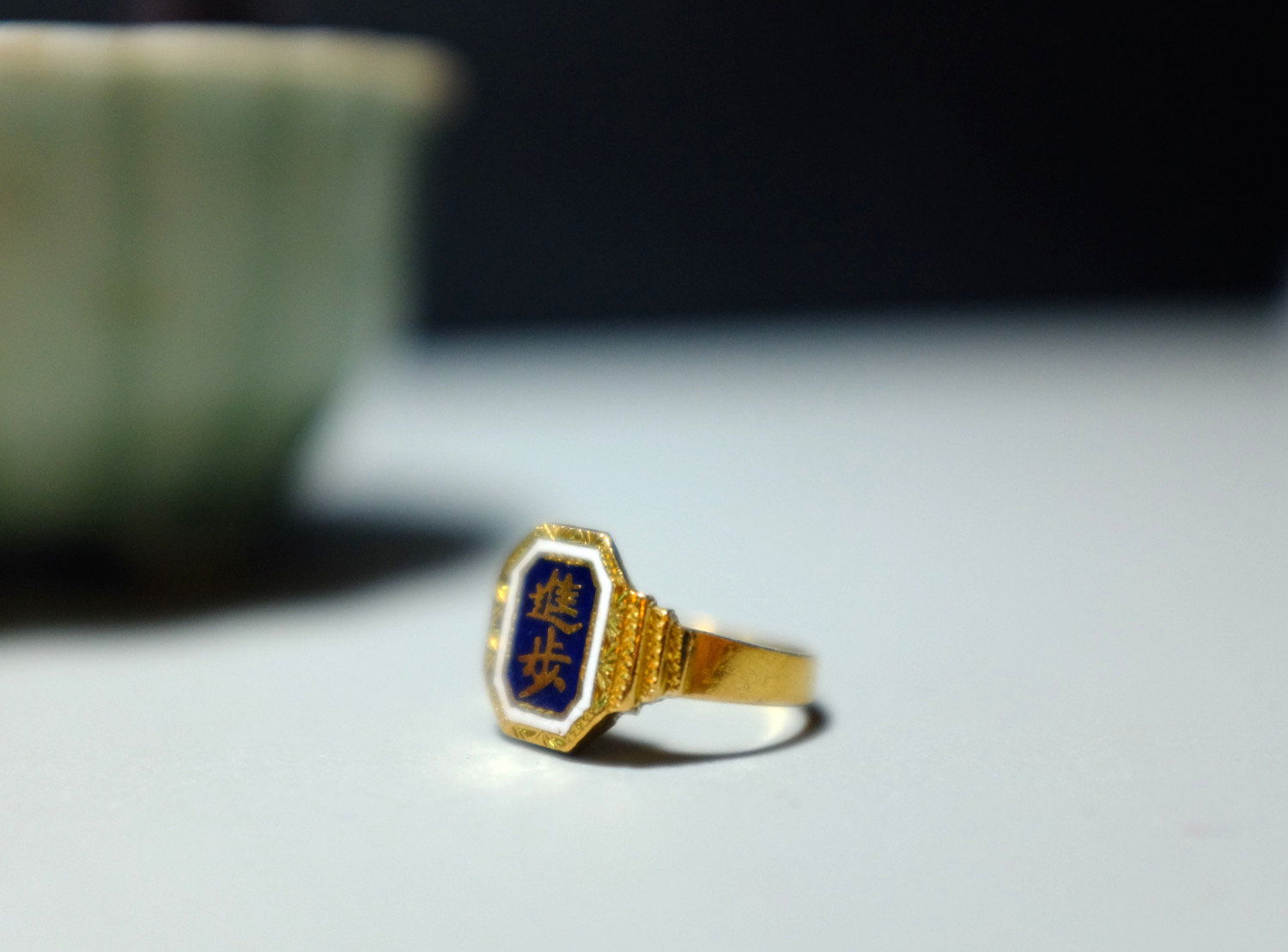 Antique 22k Chinese Signet Ring "Improve" | GEM GARDENER