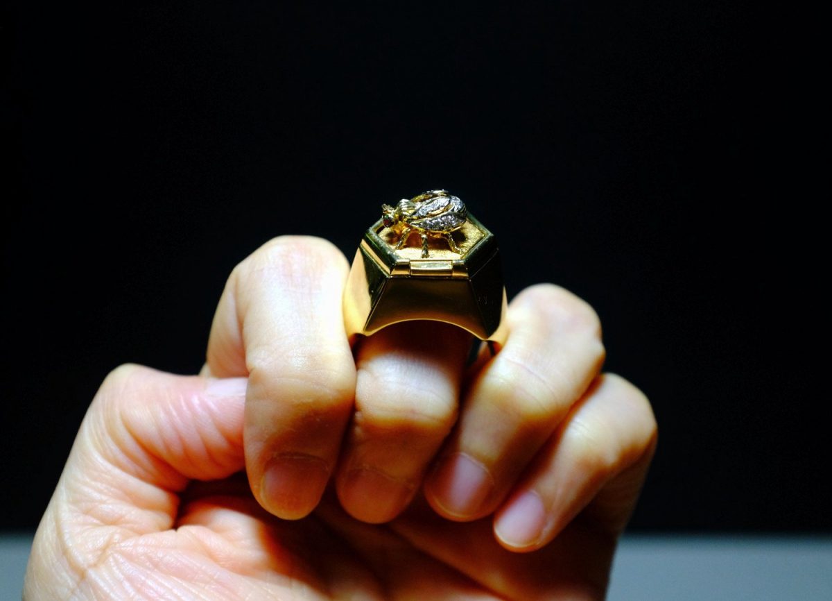 18k Bee Poison Ring Men Signet | Gem Gardener