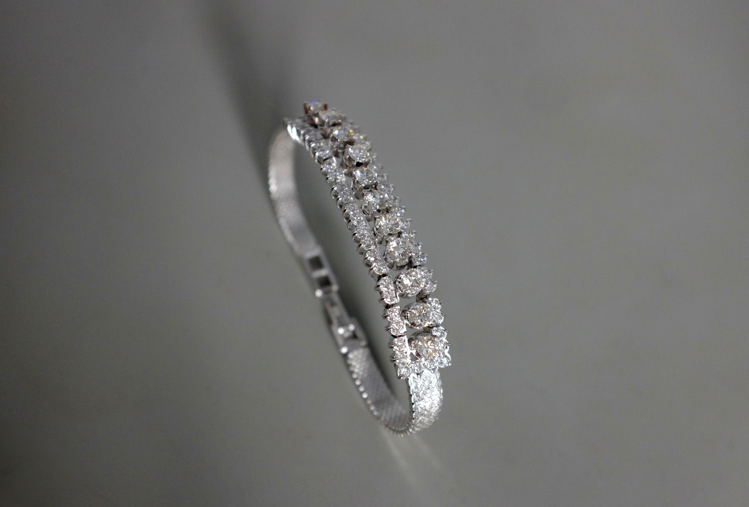 Antique Lace White Gold Diamond Bracelet 18k | Gem Gardener