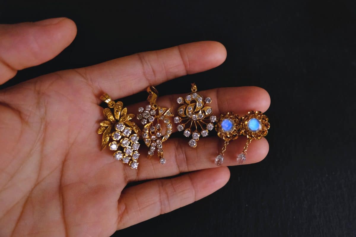 Dainty Chinese Diamond Pendant Vintage 20k | Gem Gardener