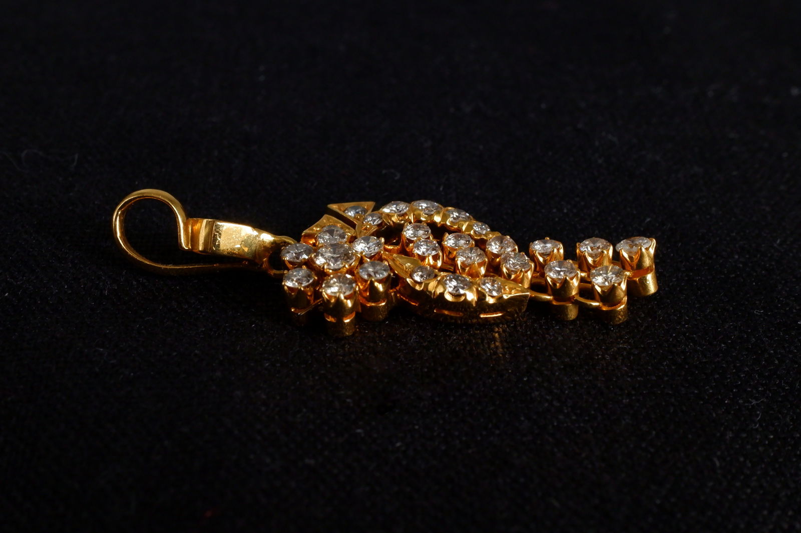 Dainty Chinese Diamond Pendant Vintage 20k | Gem Gardener