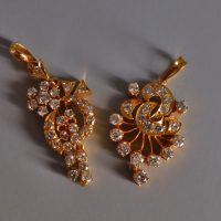 Dainty Chinese Diamond Pendant Vintage 20k | Gem Gardener