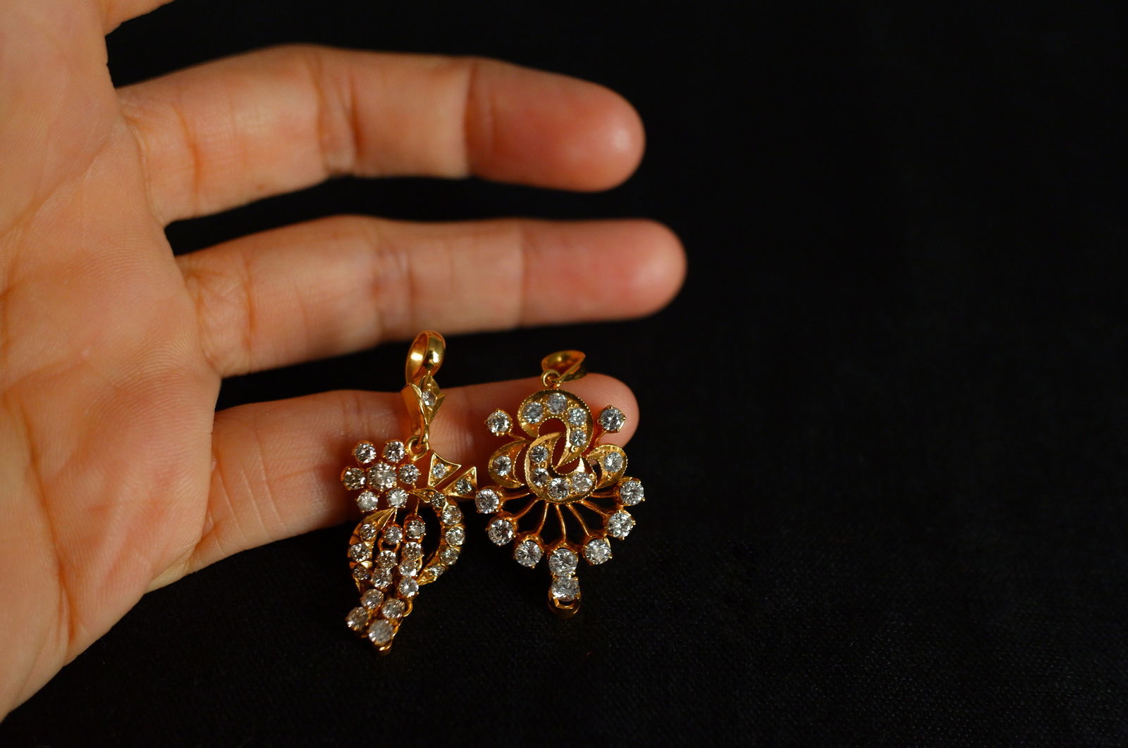 Dainty Chinese Diamond Pendant Vintage 20k | Gem Gardener