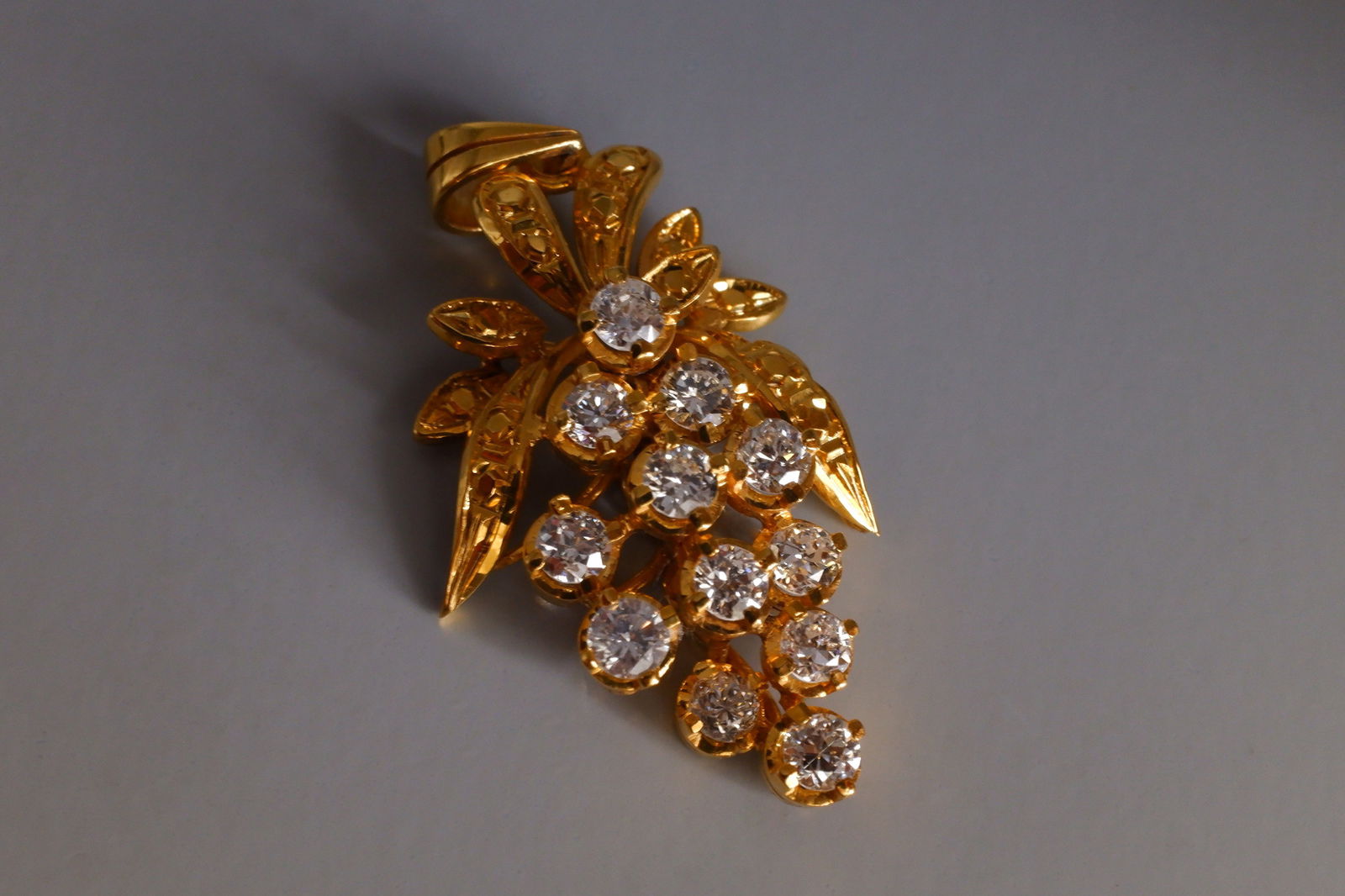 Old European Diamond Berry Pendant Chinese 18k | GEM GARDENER