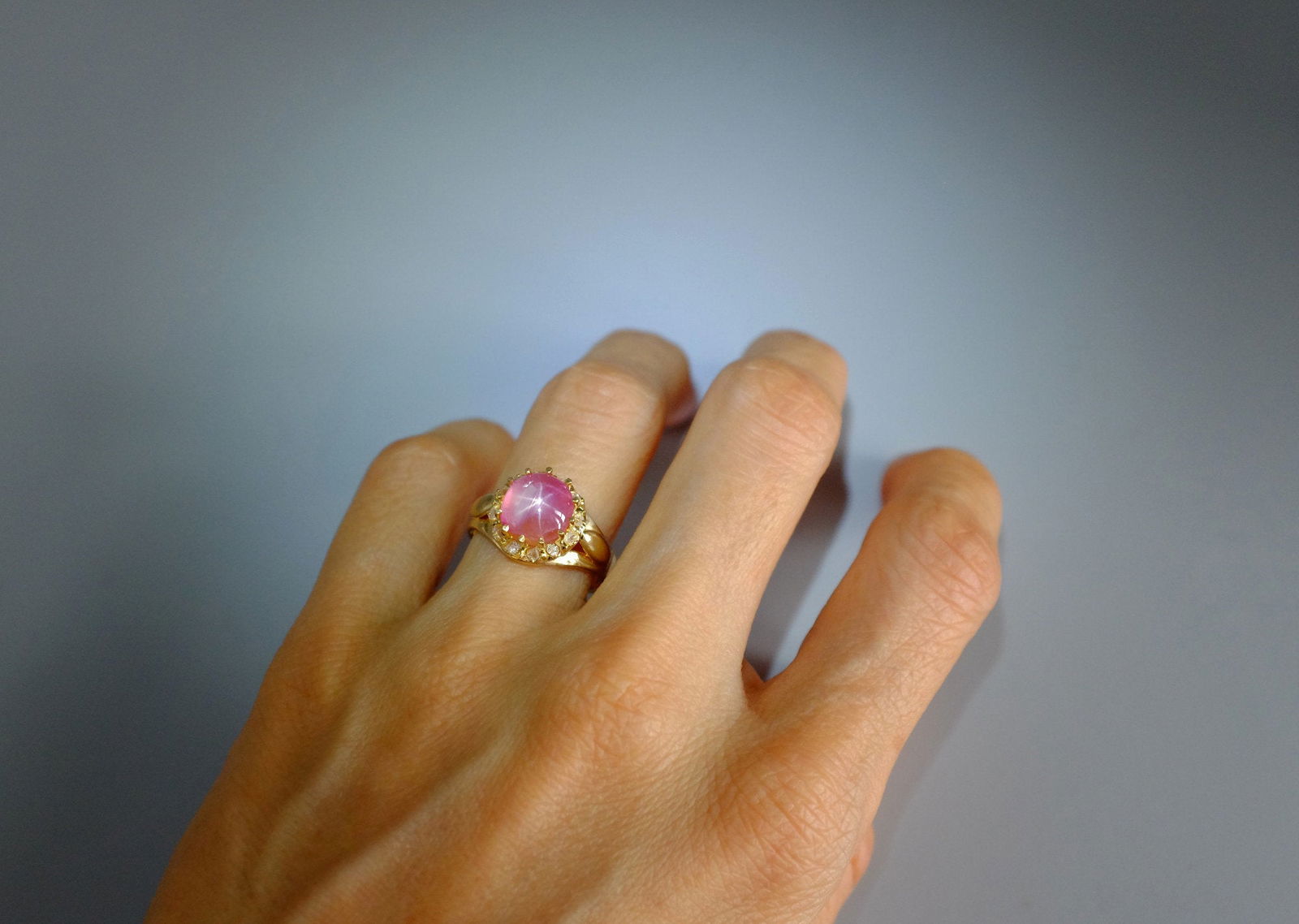 Burmese Star Ruby Ring Unheated 18k | Gem Gardener