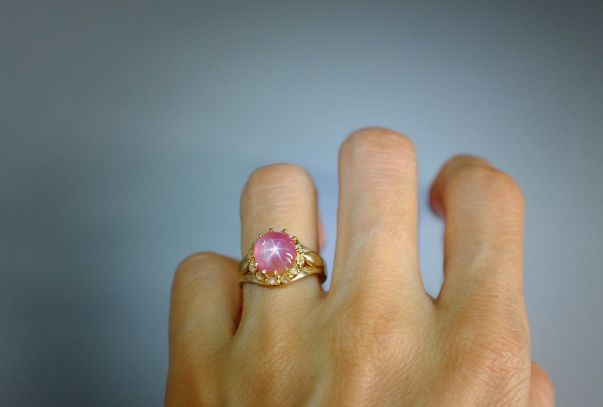 Burmese Star Ruby Ring Unheated 18k | Gem Gardener