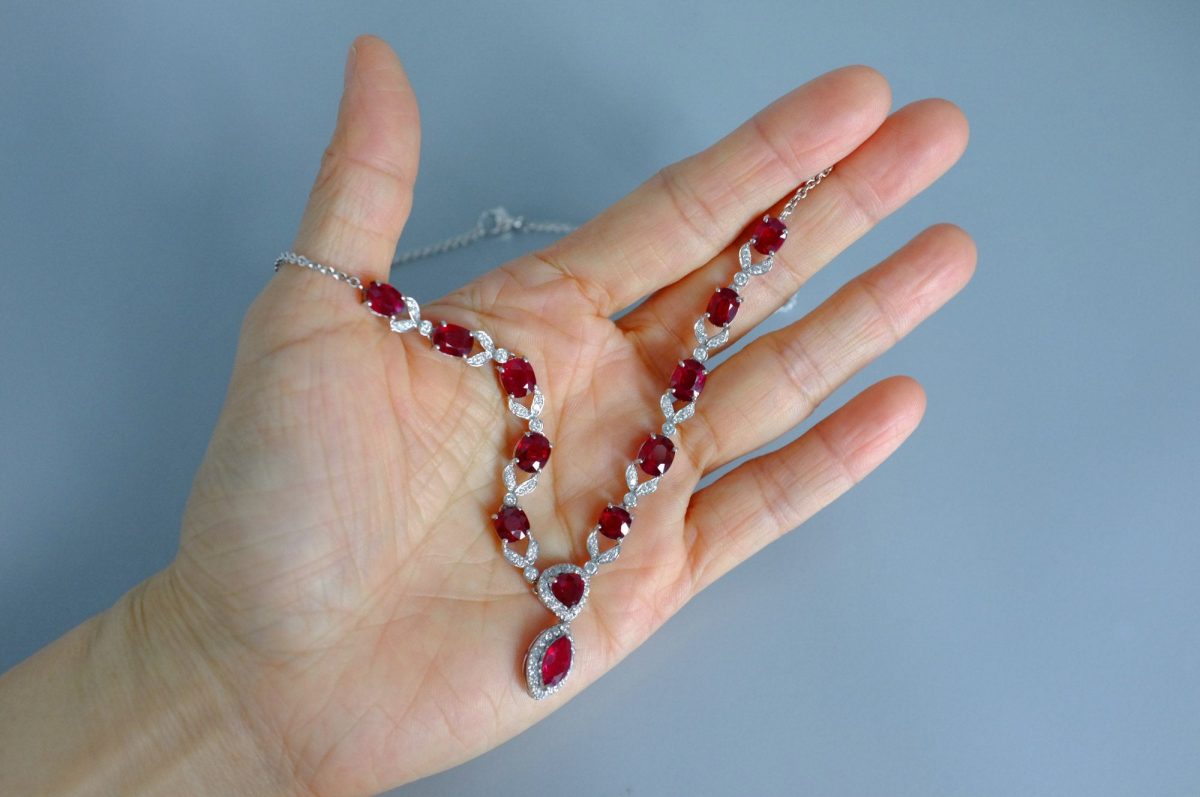 15ct Pigeon Blood Necklace Unheated Ruby Jewelry | Gem Gardener