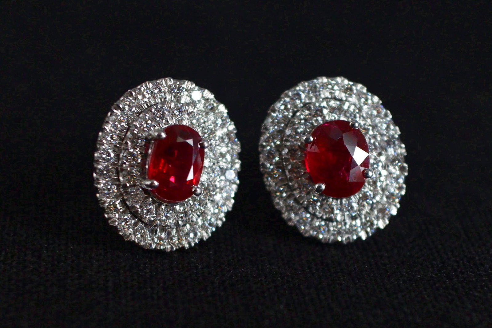 Pigeon Blood Unheated Ruby Earrings 18k | Gem Gardener