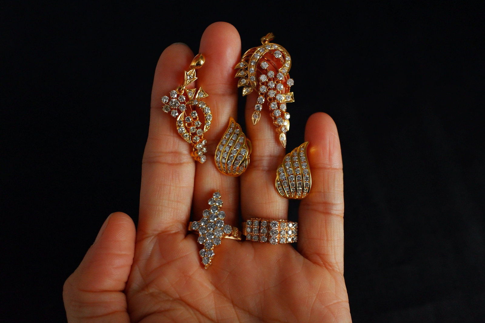 Phoenix Cluster Diamond Pendant Antique Chinese 20k | Gem Gardener