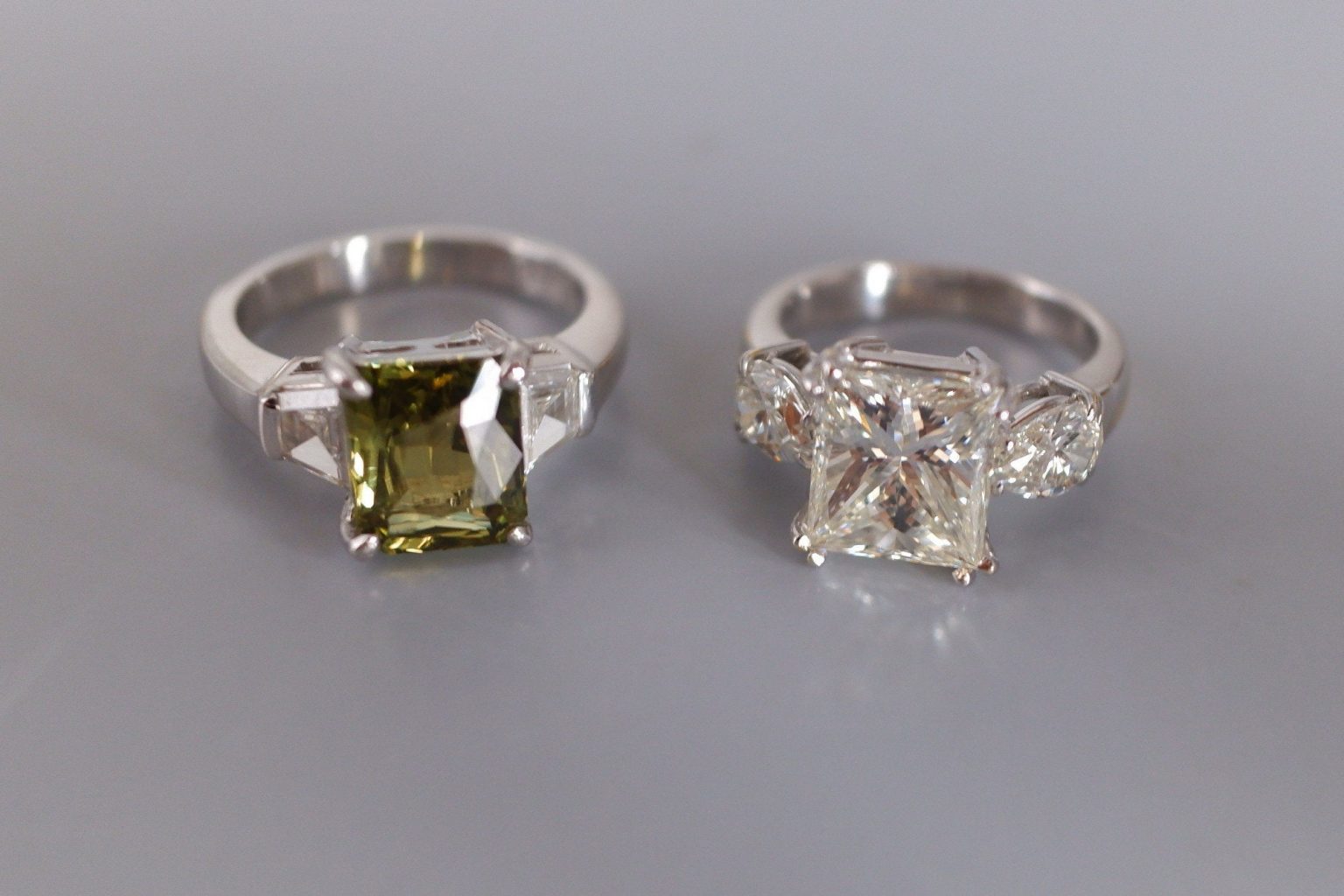 3.25ct Art Deco Rectangular Cut Alexandrite Ring | Gem Gardener