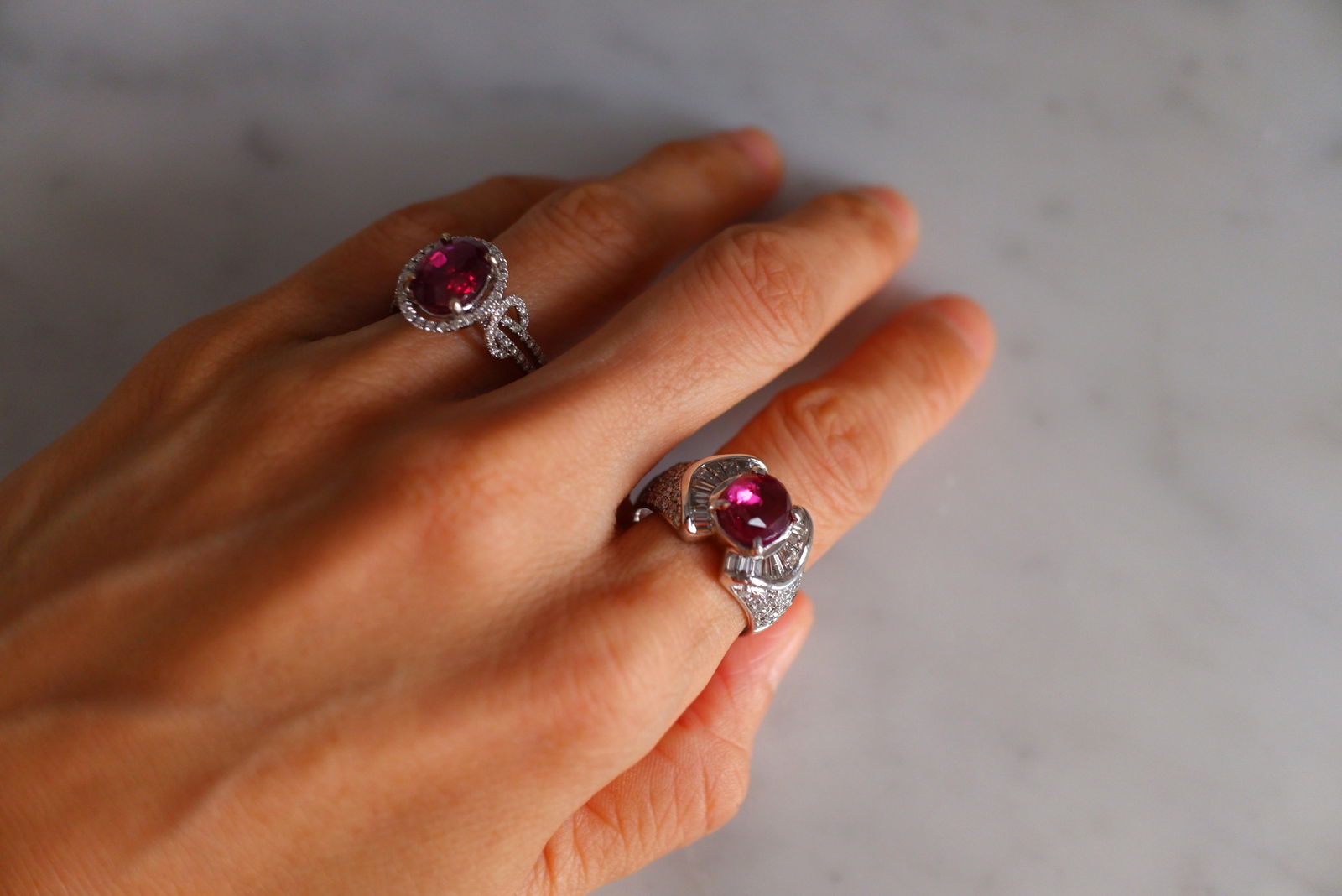 3ct Unheated Ruby Ring Halo 18k | GEM GARDENER