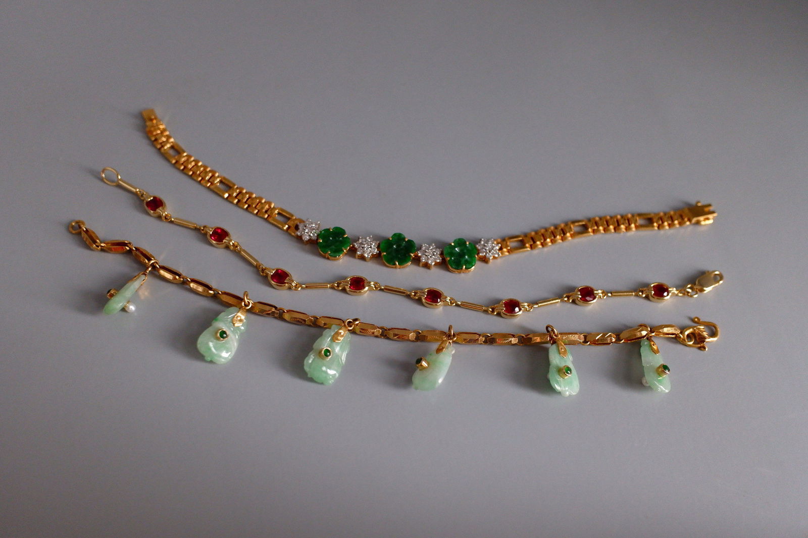 18k Red Ruby Link Bracelet Vintage | GEM GARDENER