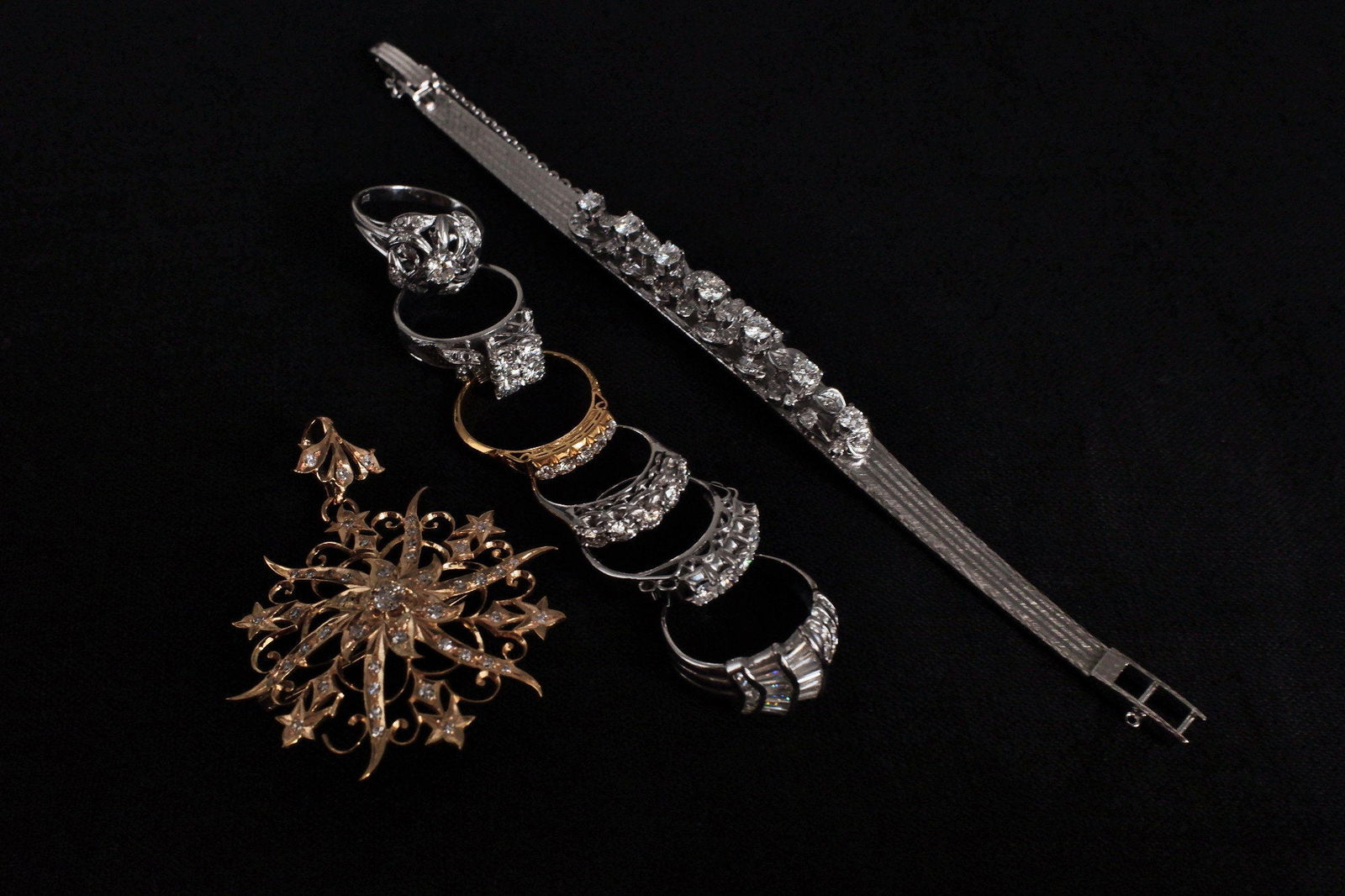 Platinum Antique 5 Stone Diamond Ring Chinese | GEM GARDENER