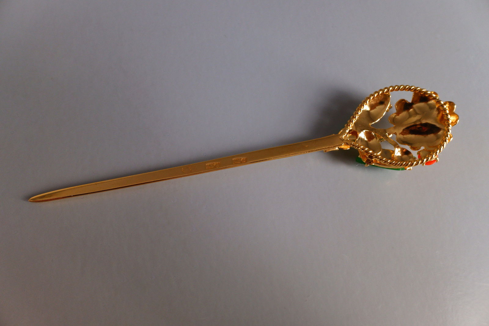 Antique Hair Ornaments Chinese Stick Pin 22k 'Summer' | Gem Gardener