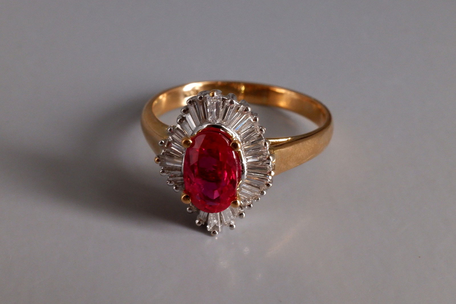 20k Vintage Burmese Ruby Ballerina Ring Chinese | GEM GARDENER