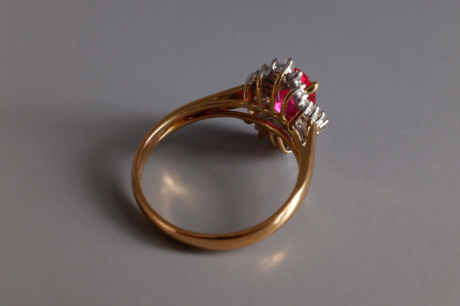 20k Vintage Burmese Ruby Ballerina Ring Chinese | Gem Gardener