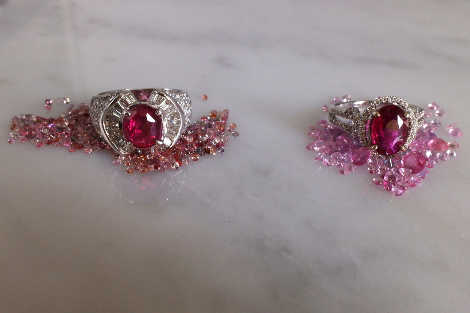 3ct Unheated Ruby Ring Halo 18k | GEM GARDENER