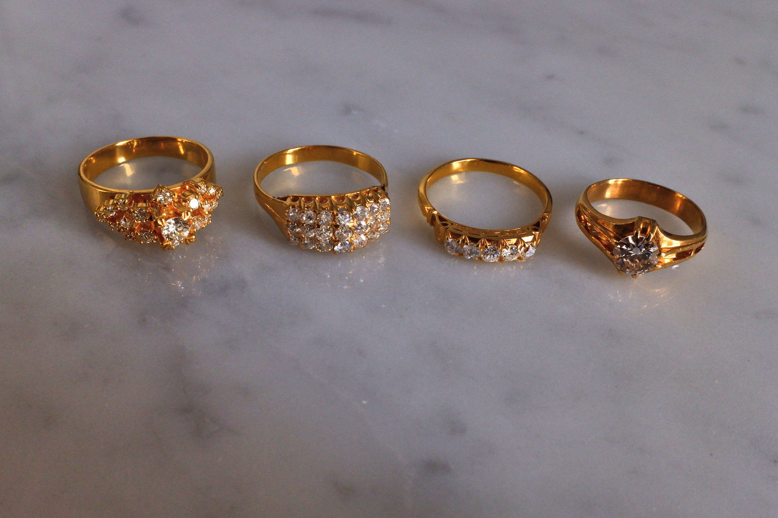 Vintage Chinese Tiered Diamond Ring 20k | GEM GARDENER