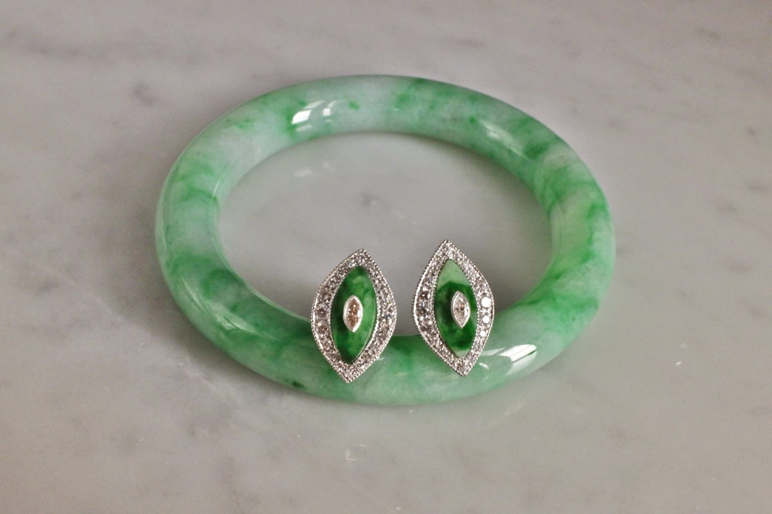 55mm Jadeite Bangle Burmese Jade Bangle | GEM GARDENER