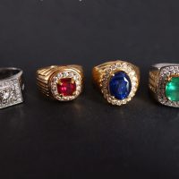 Rare Bixbite Red Beryl Mens Ring 18k | GEM GARDENER