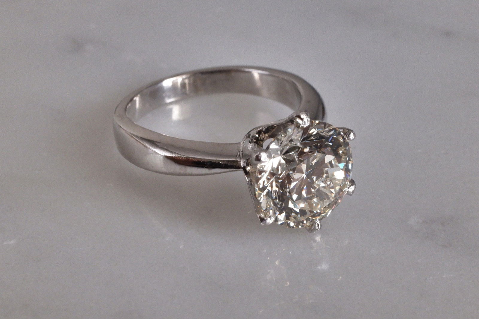 3 Carat Diamond Solitaire Ring Platinum | Gem Gardener