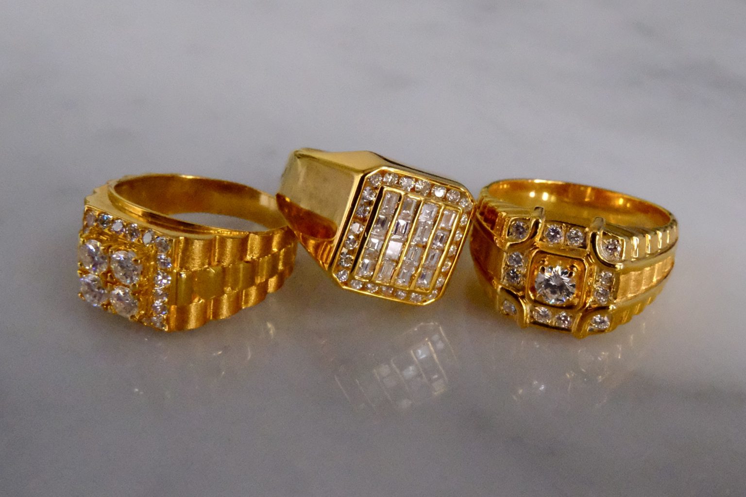 Cluster Emblem Ring Mafia Gold Ring | GEM GARDENER