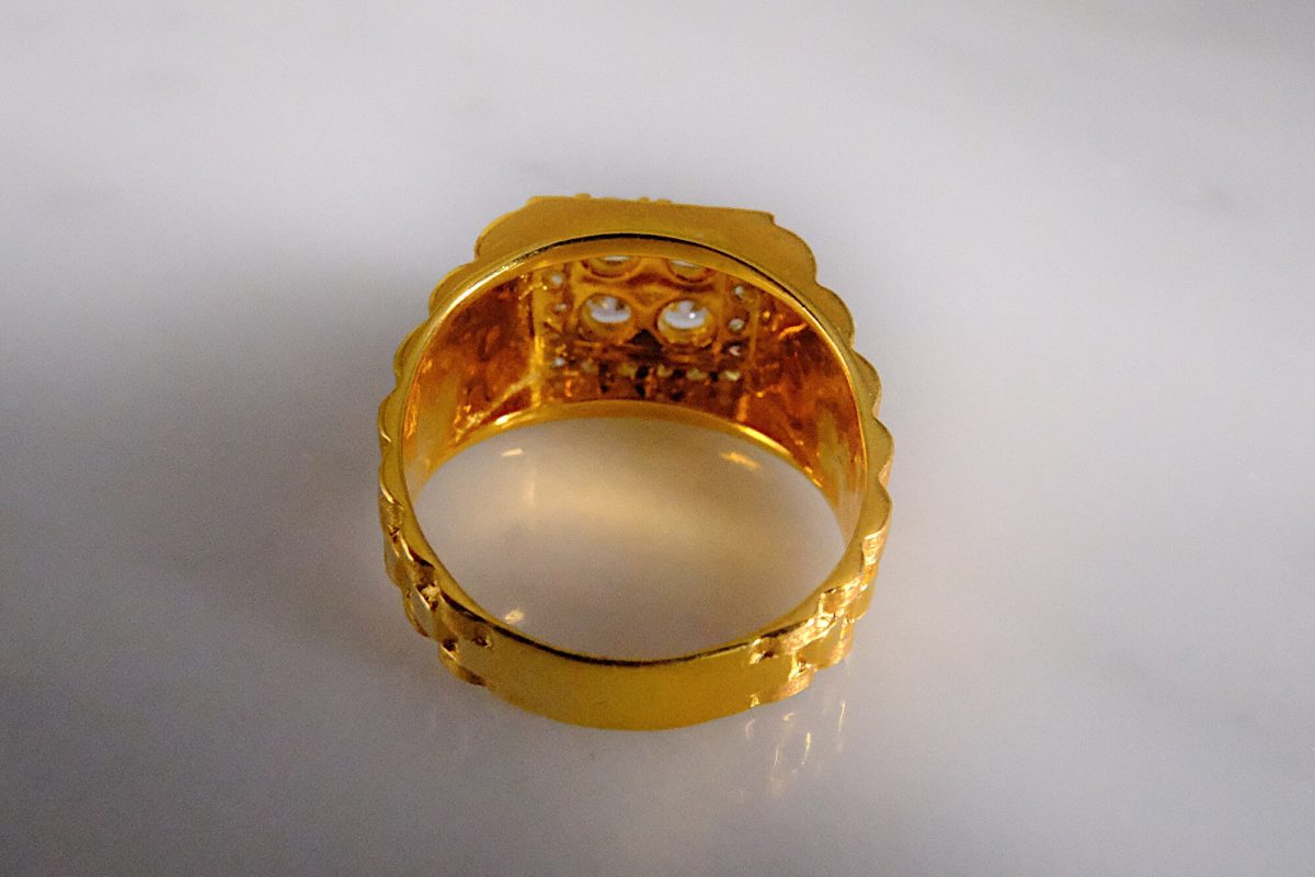 Cluster Emblem Ring Mafia Gold Ring | GEM GARDENER