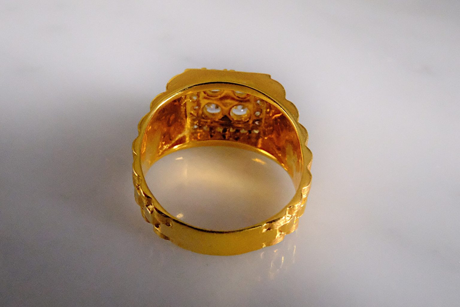 Cluster Emblem Ring Mafia Gold Ring | GEM GARDENER