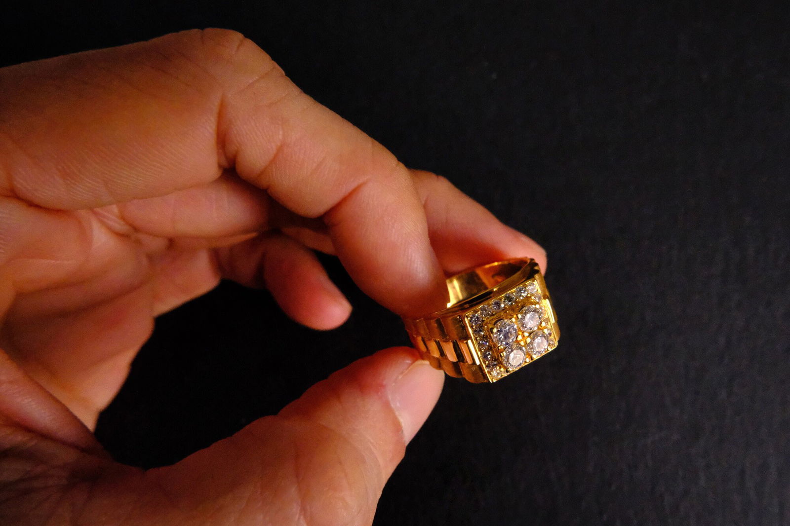 Cluster Emblem Ring Mafia Gold Ring | GEM GARDENER