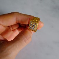 Cluster Emblem Ring Mafia Gold Ring | GEM GARDENER