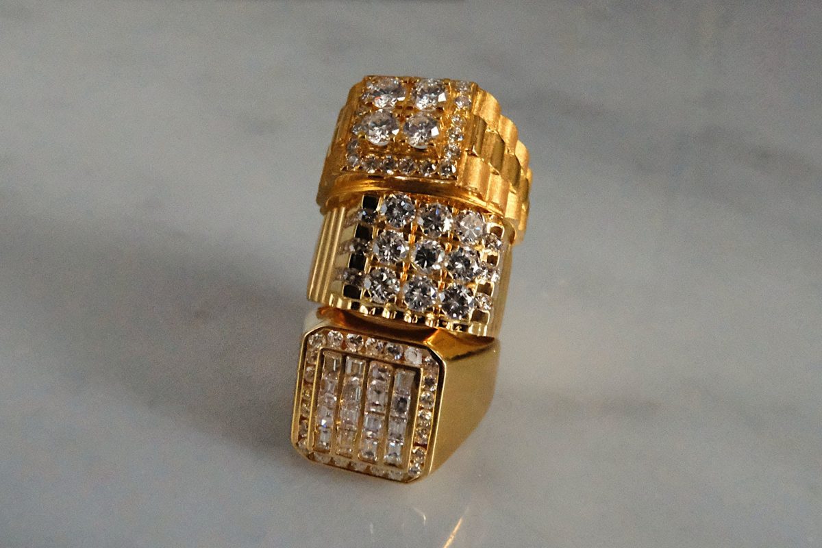 Cluster Emblem Ring Mafia Gold Ring | GEM GARDENER