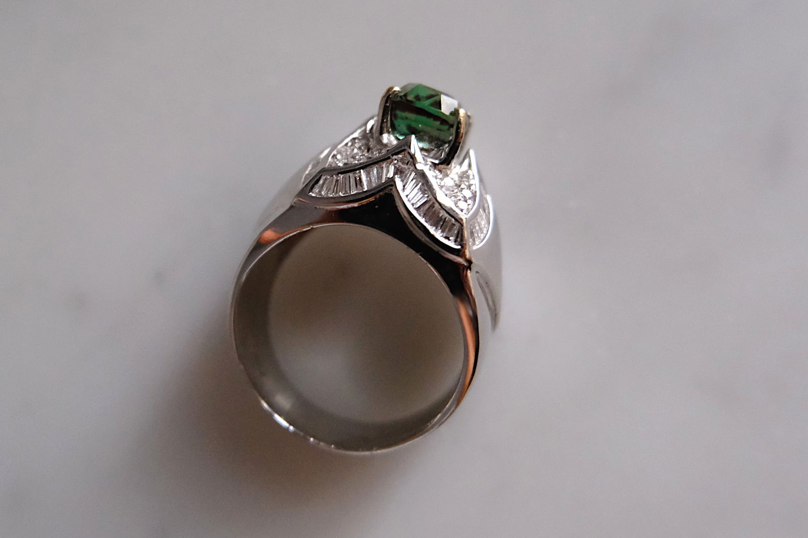 Rare Clean Alexandrite Diamond Ring 18k | Gem Gardener