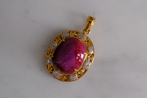Antique Burmese Big Ruby Pendant 18k | GEM GARDENER