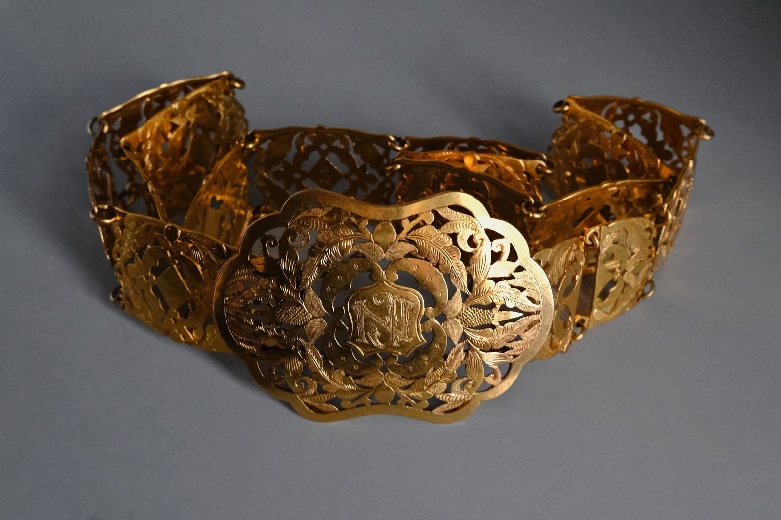 Victorian Chinese Antique Solid Gold Belt 20k | GEM GARDENER