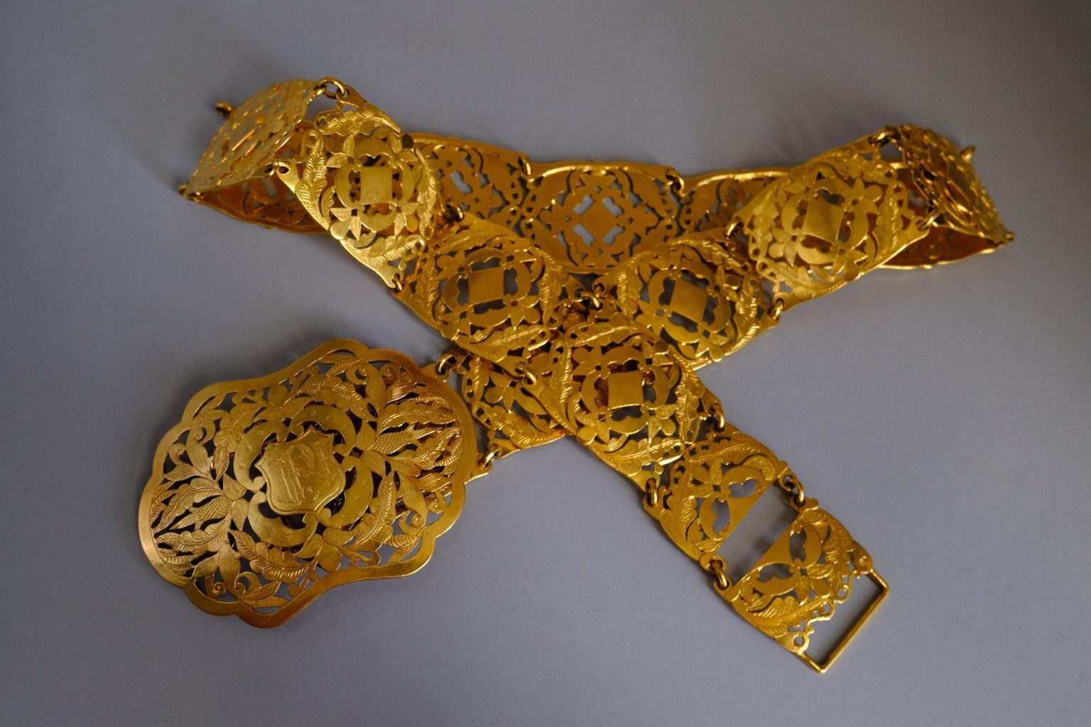 Victorian Chinese Antique Solid Gold Belt 20k | GEM GARDENER