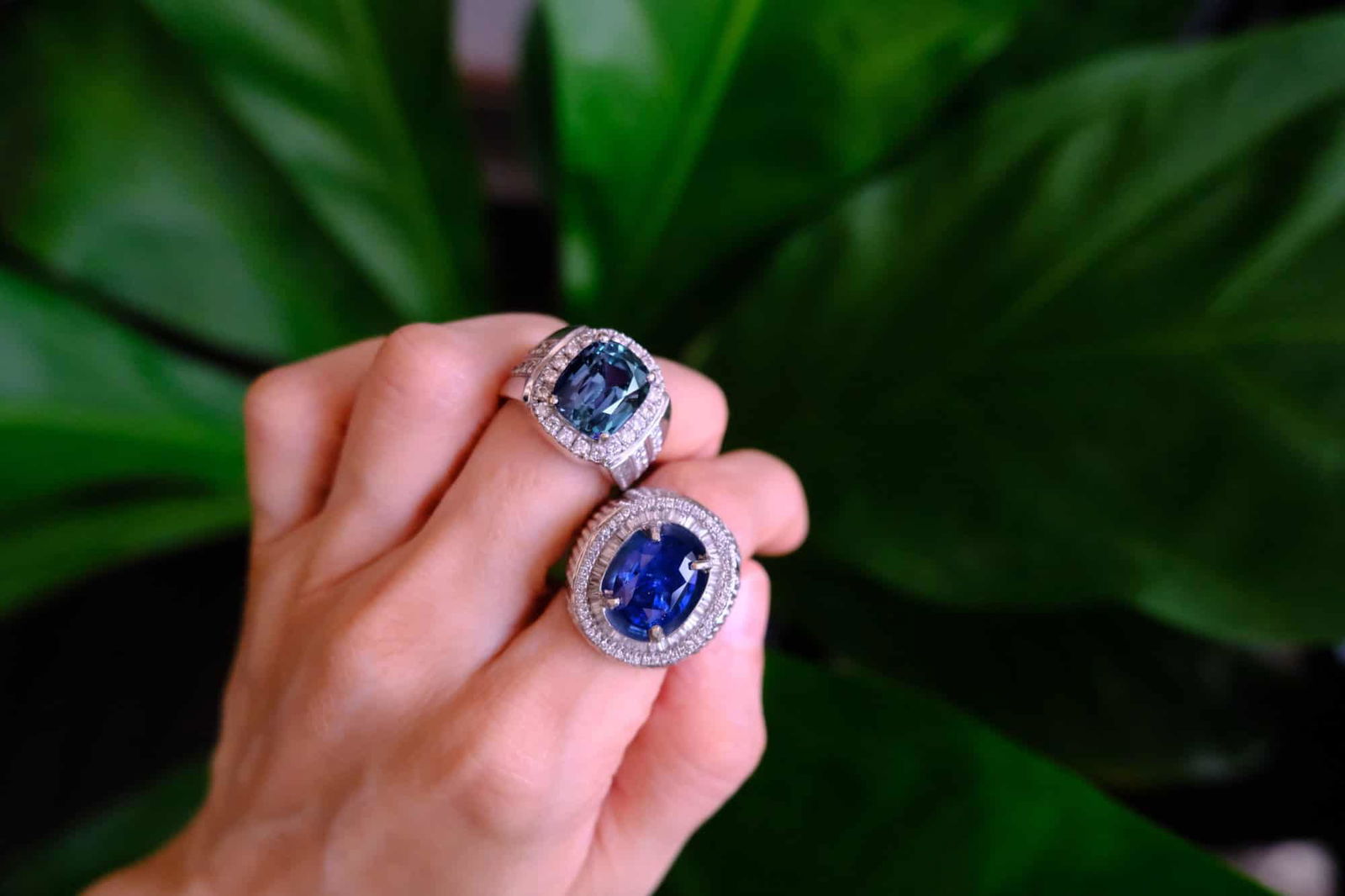 7ct Mens Blue Spinel Ring Vintage | Gem Gardener