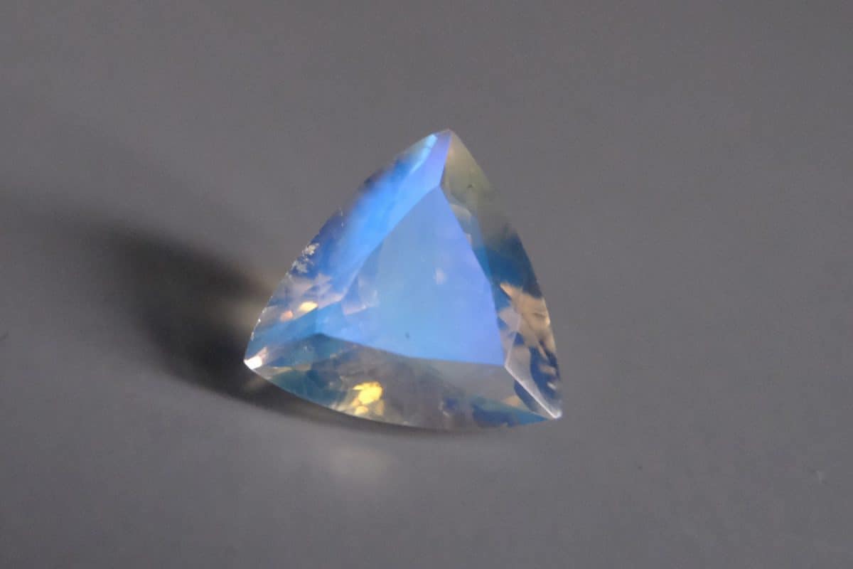 Trillion Cut Faceted Moonstone Gem | GEM GARDENER