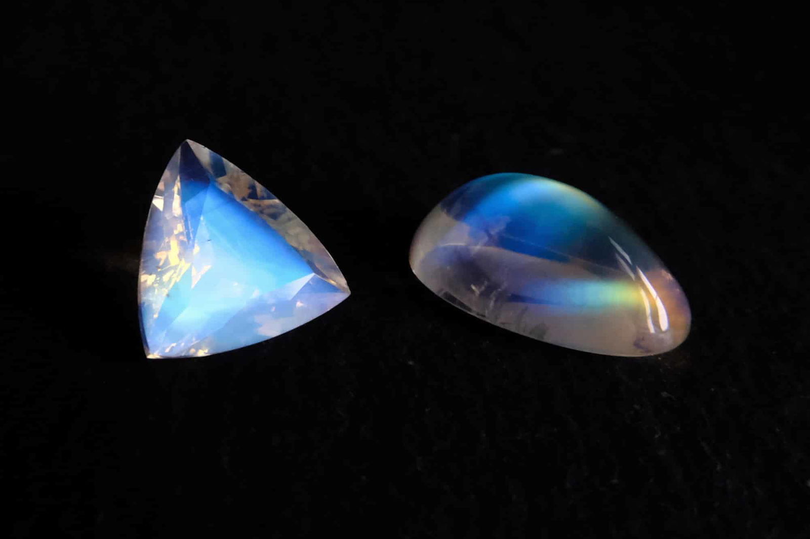 Trillion Cut Faceted Moonstone Gem | GEM GARDENER
