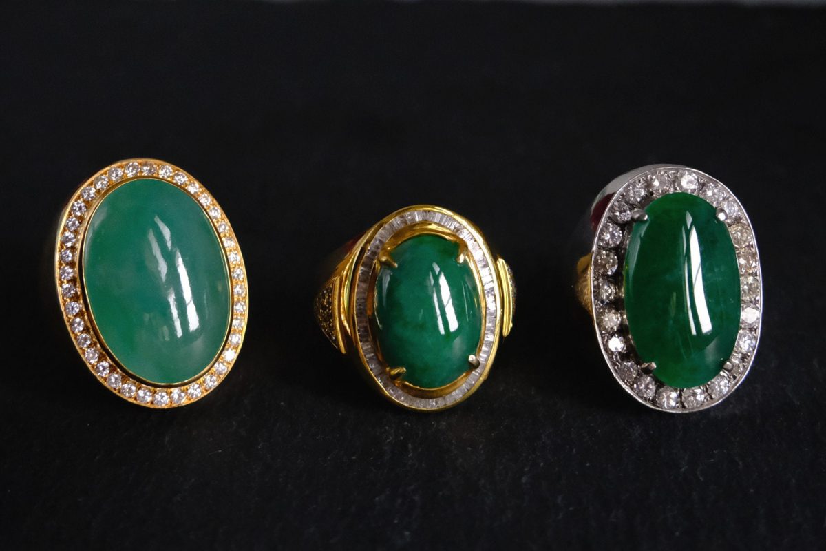 Art Deco Large Jade Ring 18k Vintage | Gem Gardener