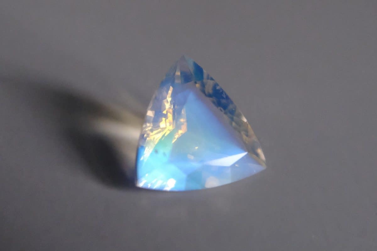 Trillion Cut Faceted Moonstone Gem | GEM GARDENER