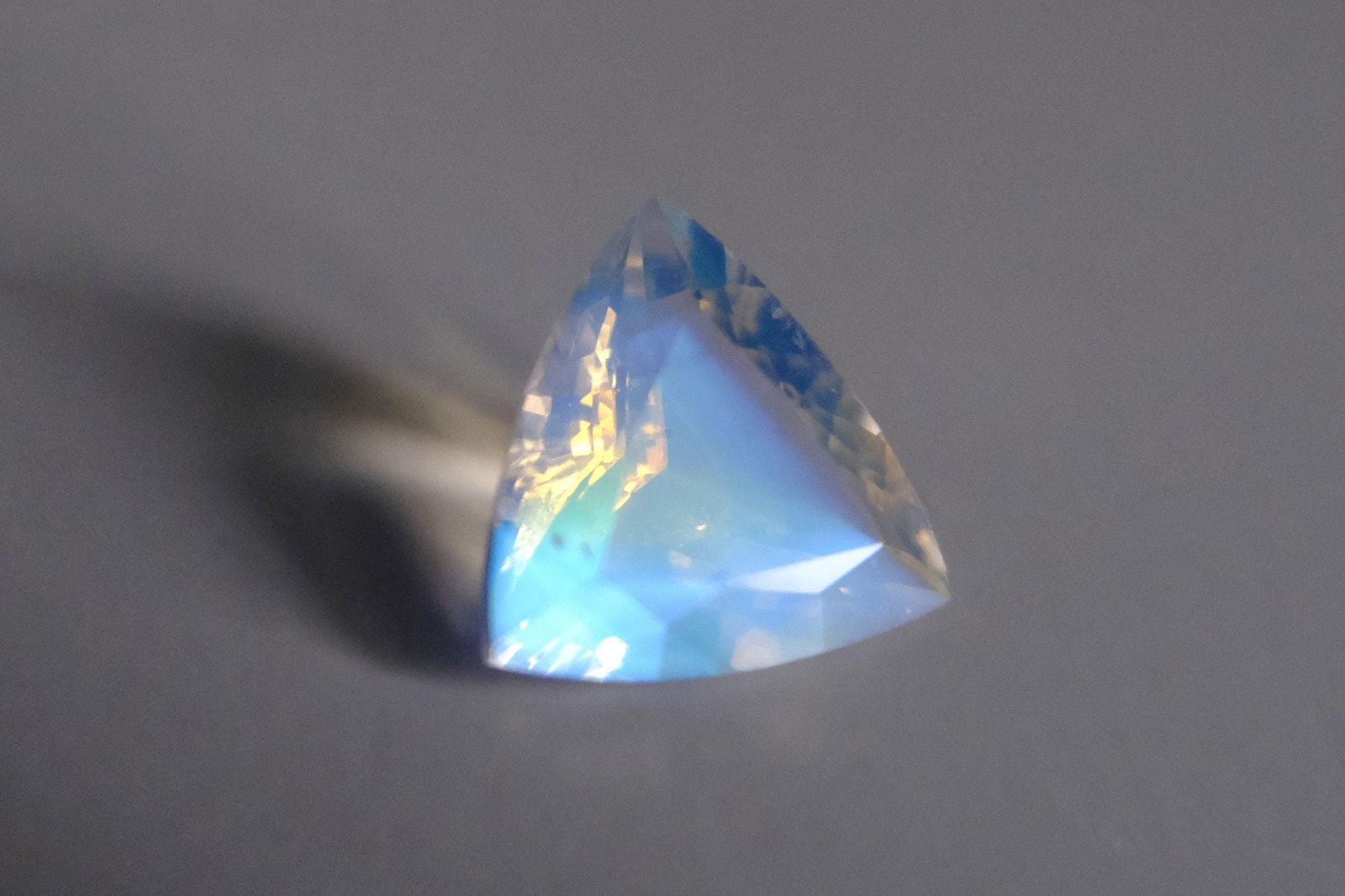 Trillion Cut Faceted Moonstone Gem | GEM GARDENER