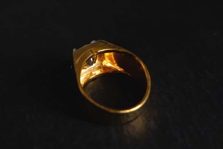 3ct Diamond Ring Mens Vintage Classic Solitaire 22k | Gem Gardener