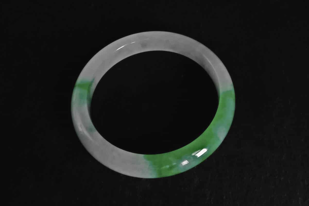 High Quality Jade Bangle 54mm Icy Green | Gem Gardener