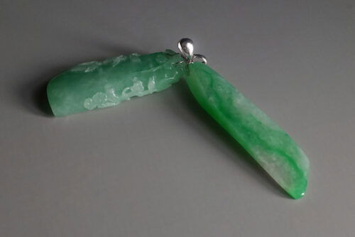 Jadeite Jade Translucent Pendant 18k Vintage | Gem Gardener