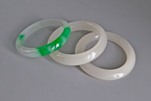 High Quality Jade Bangle 54mm Icy Green | Gem Gardener