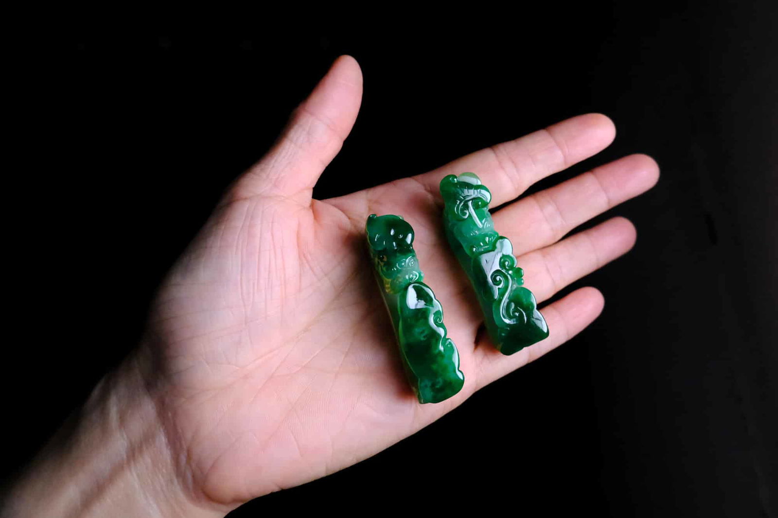Chinese Jade Dragon Belt Hook Carving Pendant Late Qing Republican ...