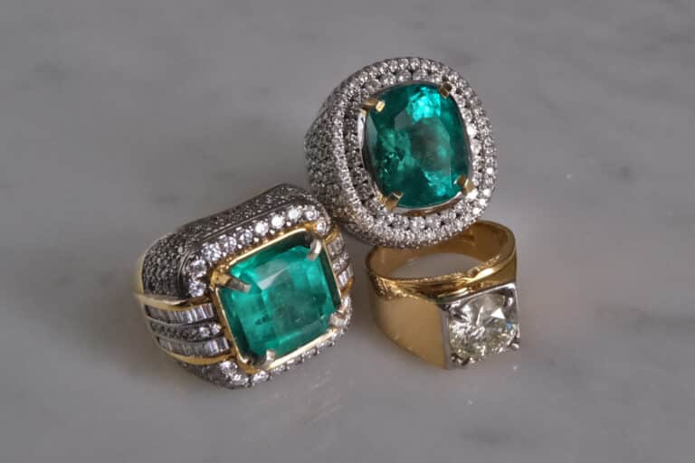 3ct Diamond Ring Mens Vintage Classic Solitaire 22k | Gem Gardener